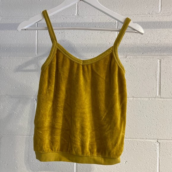 Suzi Kondi | Tops | Mustard Yellow Terry Cloth Tank | Poshmark